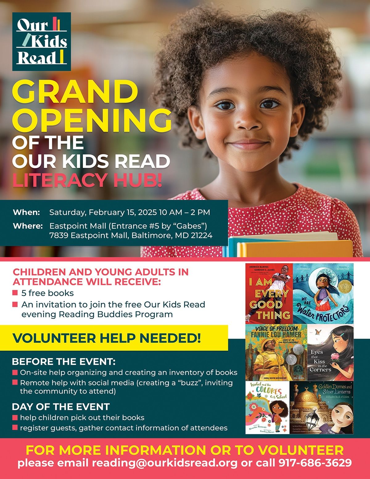 GRAND OPENING of Our Kids Read Literacy Hub, Feb. 15th | BmoreNews.com